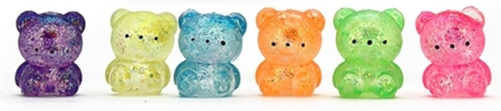 Squeeze Sugar Bear With Glitter 6cm 1 Piece - Assorted Colours Availab ...