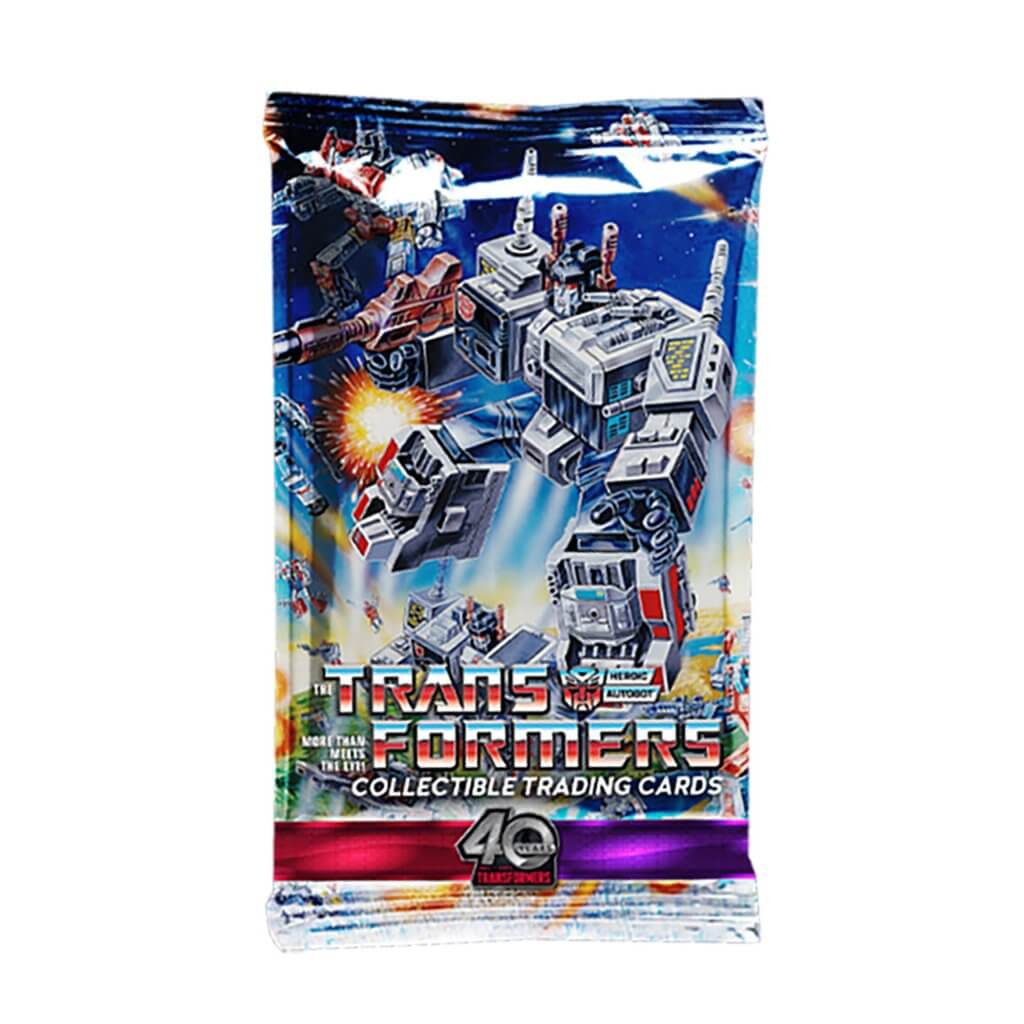 TRANSFORMERS 40th Anniversary Trading Cards Foil 1 Booster Pack Factor ...