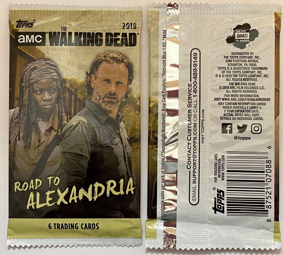 The Walking Dead AMC Road To Alexandria Trading Cards Booster 1 Pack F ...
