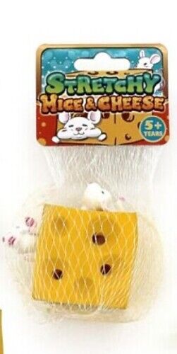 Stretchy Cheese Block With 2 Mice – Toy Empire